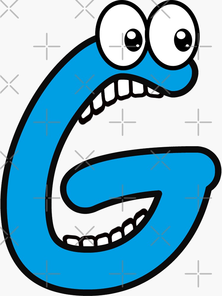 "letter G with googly eyes" Sticker by hendeJens | Redbubble