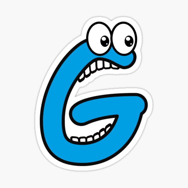 "letter G with googly eyes" Sticker by hendeJens | Redbubble