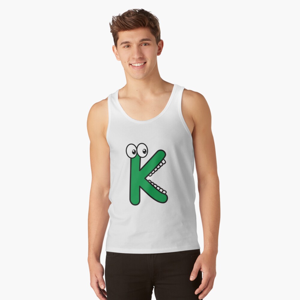 "Funny cartoon letter K with googly eyes" Sticker by hendeJens | Redbubble