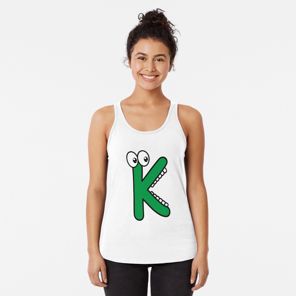 "Funny cartoon letter K with googly eyes" Sticker by hendeJens | Redbubble