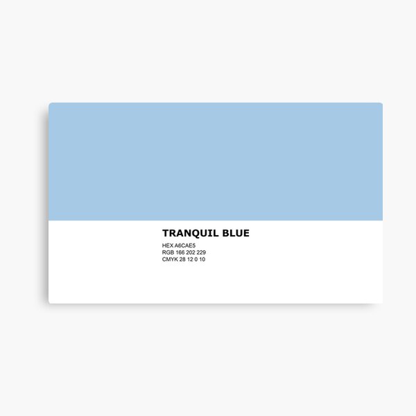 "Tranquil Blue - Light Blue - Color Pantone Colour Design" Canvas Print ...