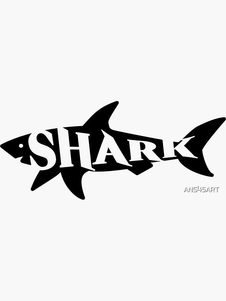 "Shark Logo" Sticker for Sale by ANS45ART | Redbubble