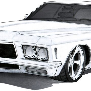 "1971 Buick Riviera Drawing" Sticker for Sale by ItsMeRuva | Redbubble