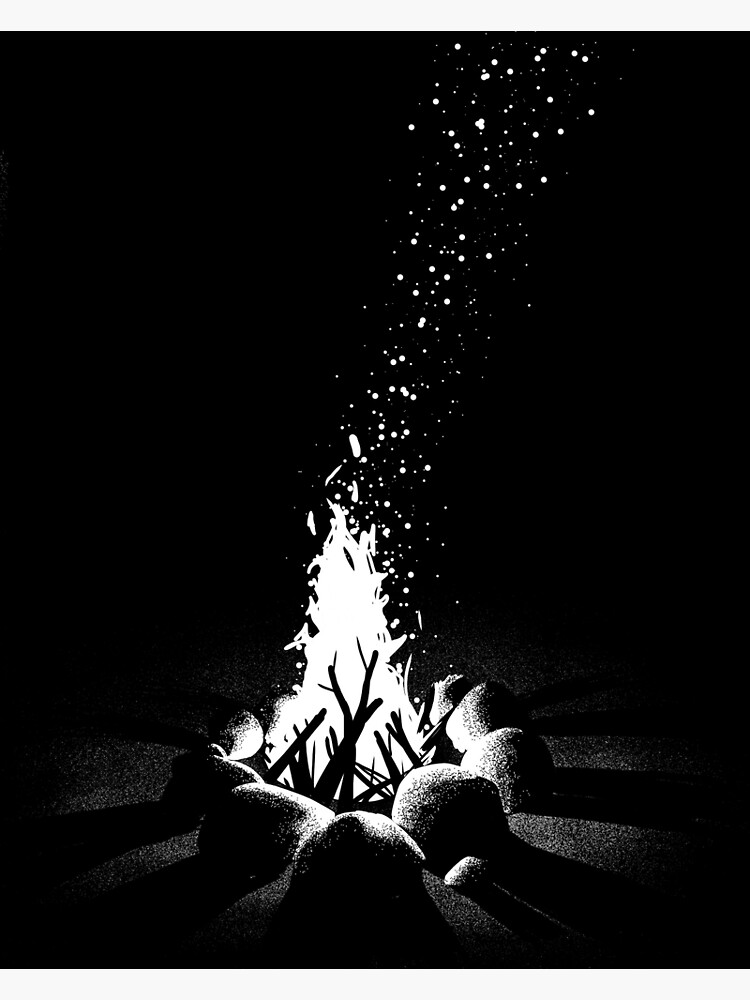 Campfire Black And White