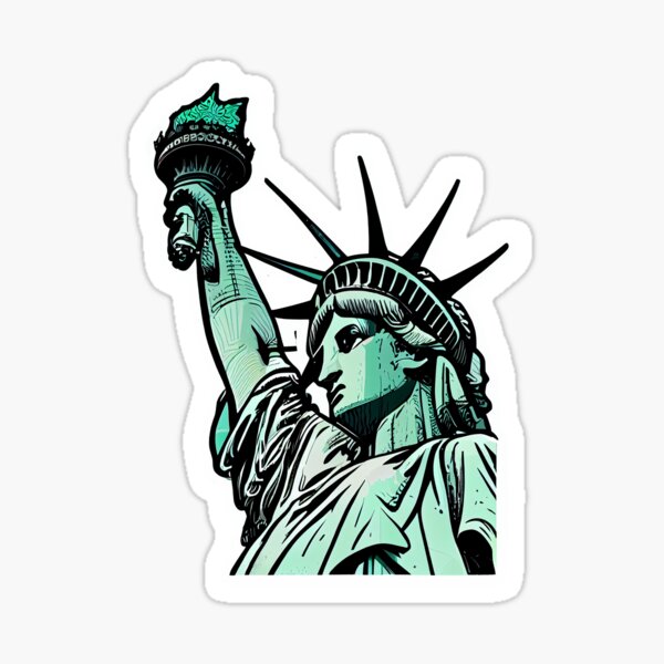 "Statue of Liberty_New_York landmarks sticker" Sticker for Sale by ...