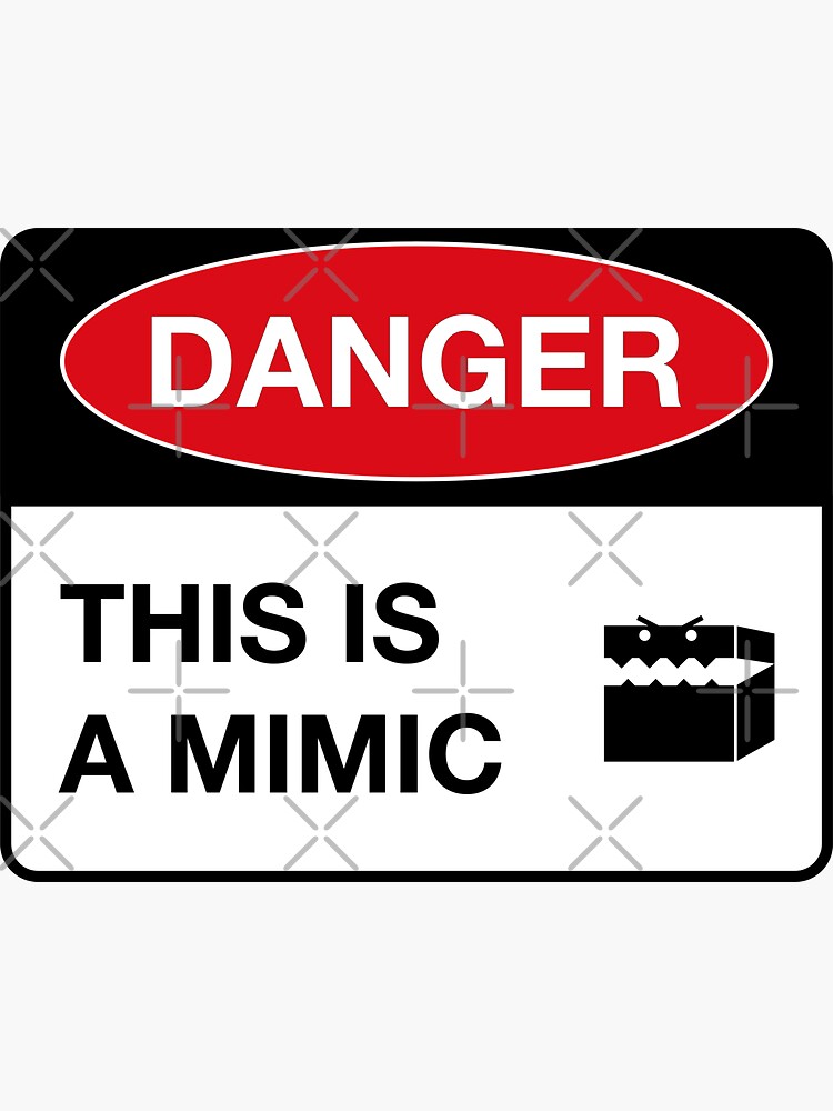 "Funny Mimic Confirmed Sign" Sticker for Sale by pixeptional | Redbubble