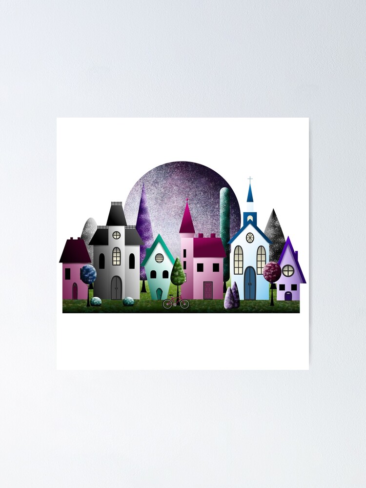 "Moondale Sticker" Poster by VioletHouseArt | Redbubble