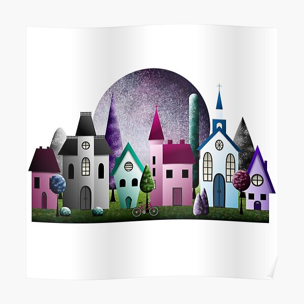 "Moondale Sticker" Poster by VioletHouseArt | Redbubble