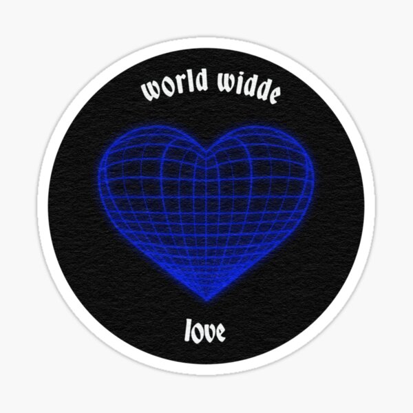 "world wide love" Sticker for Sale by Magsartcorner | Redbubble