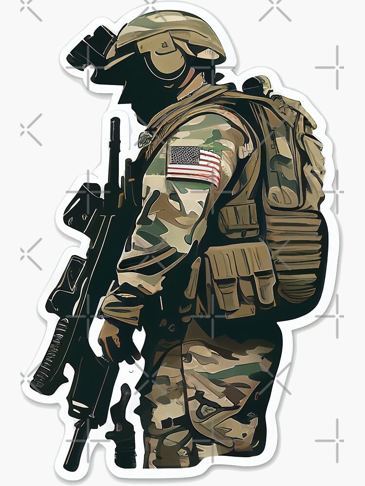 "Army Soldier" Sticker for Sale by CombatCreatives | Redbubble