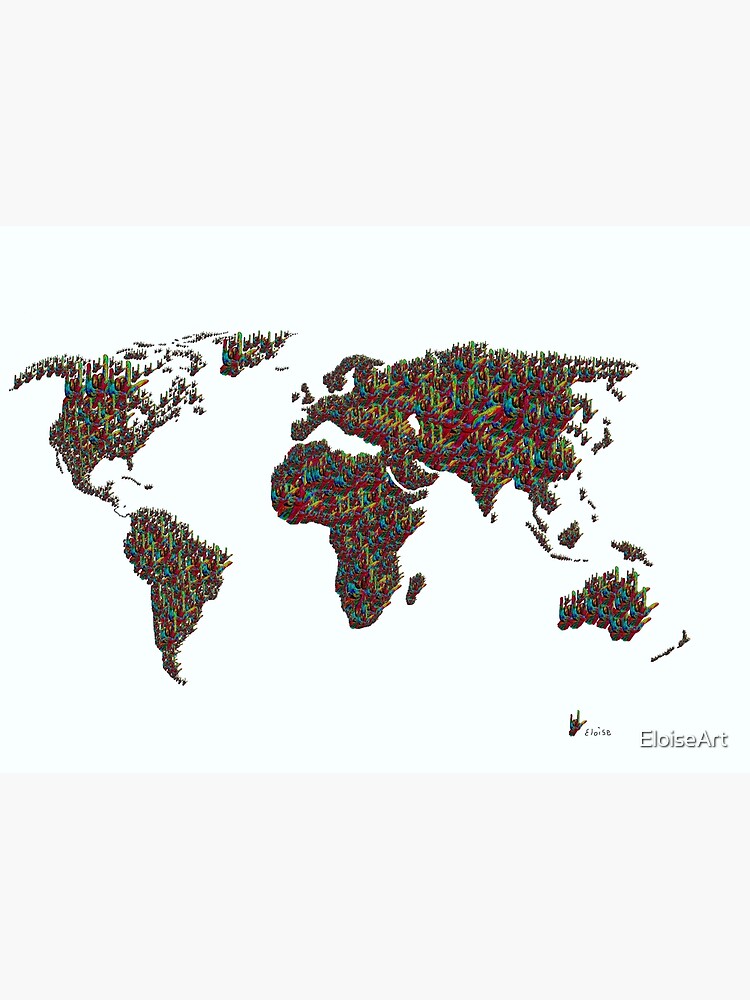 "ASL World Map" Poster by EloiseArt | Redbubble