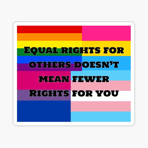 "Equality " Sticker for Sale by R-Rayton | Redbubble