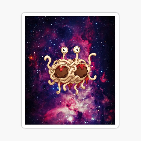 "Flying Spaghetti Monster (FSM)" Sticker for Sale by ThisOnAShirt ...