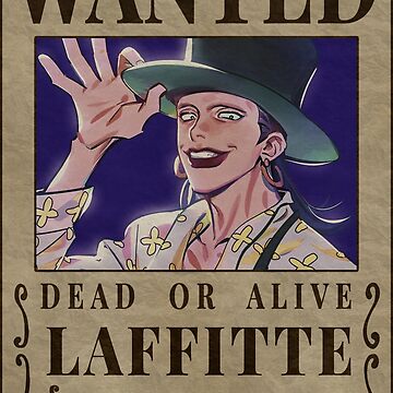 "One Piece Laffitte Bounty Wanted" Art Board Print for Sale by One ...