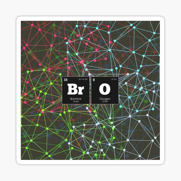 "Chemistry - Periodic Table Elements: BrO (with atoms)" Sticker for ...