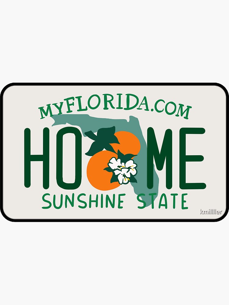 "Home State Florida" Sticker for Sale by kmillller | Redbubble