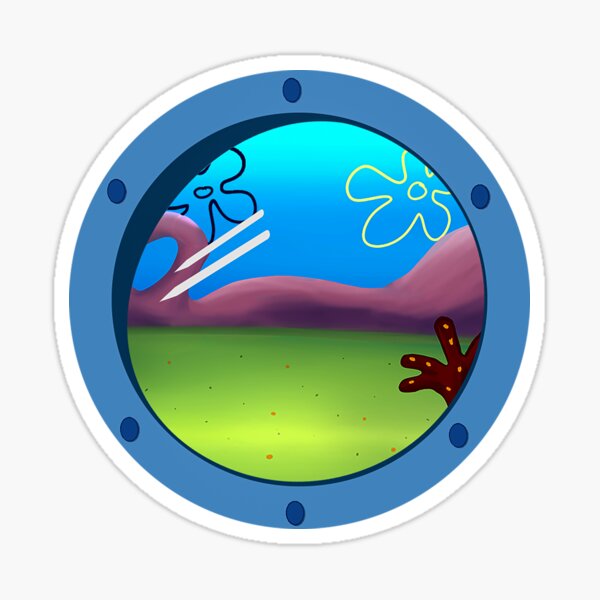 "Spongebob Window" Sticker for Sale by AnouarRJ ⭐⭐⭐ | Redbubble