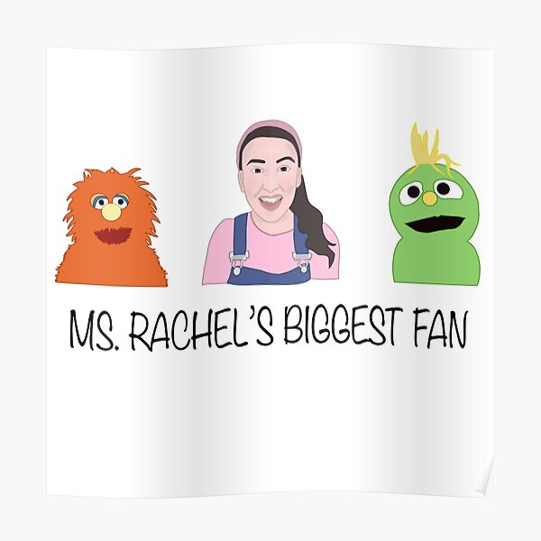 "Ms Rachel’s biggest fan cute toddler cartoon " Poster for Sale by ...