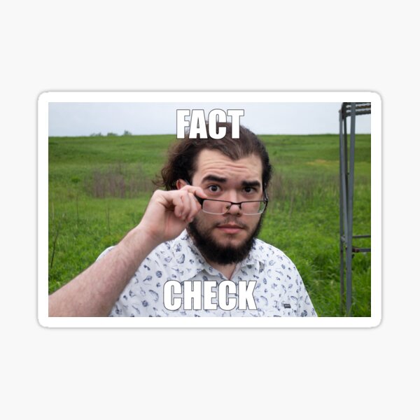 "FACT CHECK" Sticker for Sale by DerHerrSturm | Redbubble