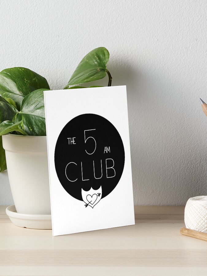 "Black and white 5 AM Club book logo " Art Board Print for Sale by ...