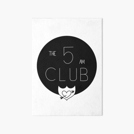 "Black and white 5 AM Club book logo " Art Board Print for Sale by ...
