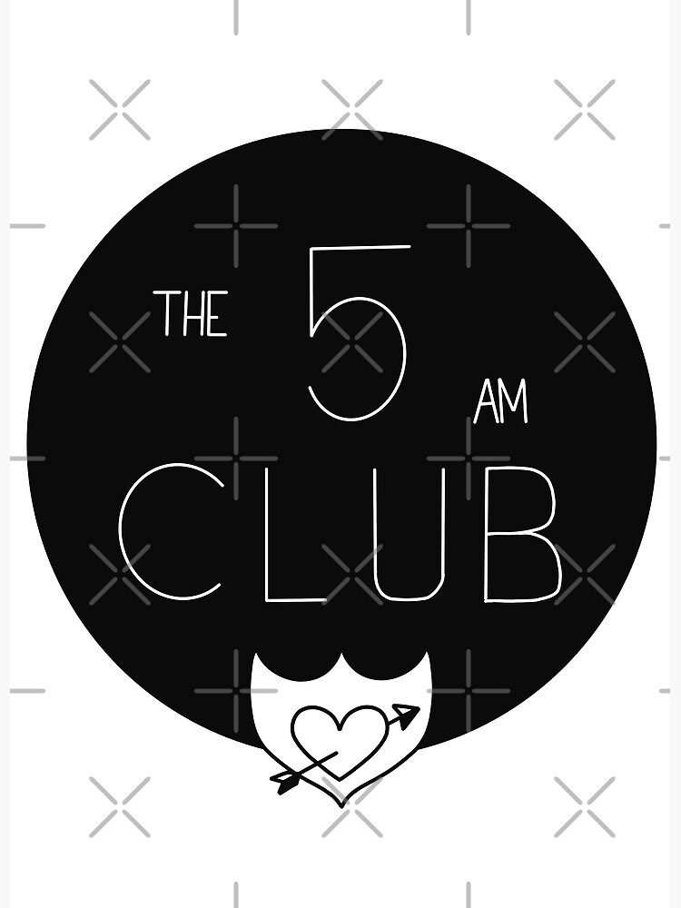 "Black and white 5 AM Club book logo " Photographic Print for Sale by ...
