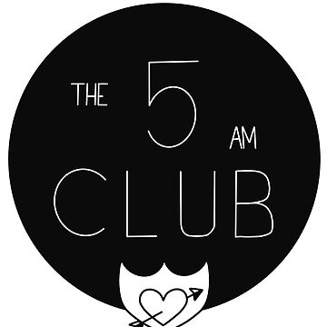 "Black and white 5 AM Club book logo " Sticker for Sale by mxlanixxx ...