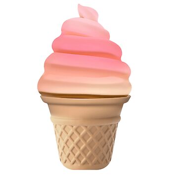 "pink soft serve ice cream" Sticker for Sale by Bubbleshop16 | Redbubble