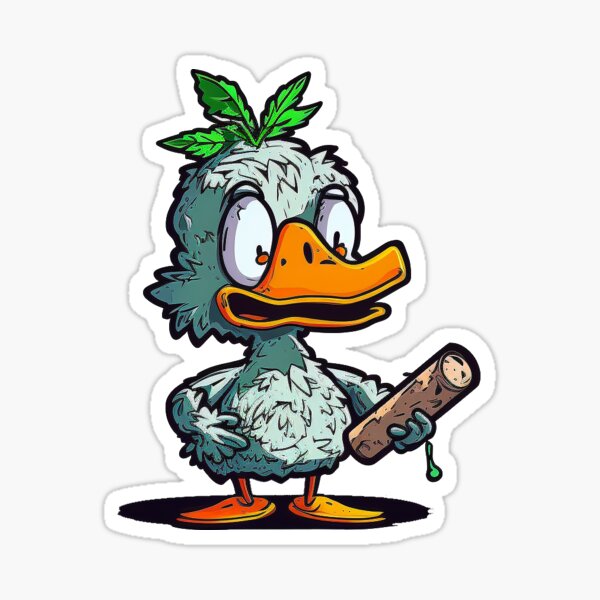 "A Duck with the Kush" Sticker for Sale by AnimalFarmer | Redbubble