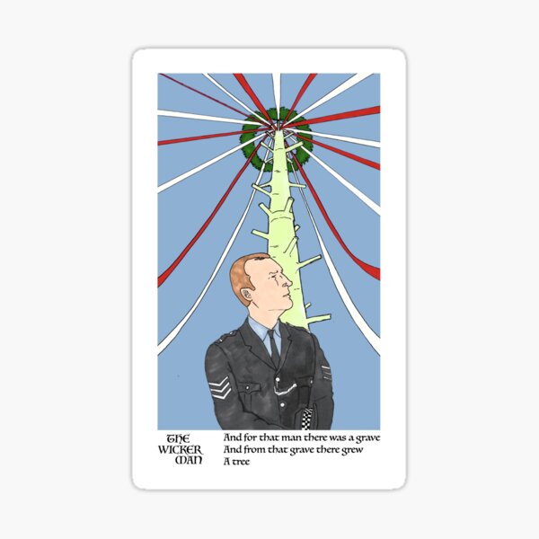 "The Wicker Man - Maypole" Sticker for Sale by Kanubrius | Redbubble