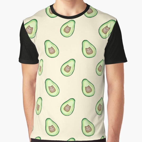 "AvoCATo Avocado Cat Print" T-shirt for Sale by artbybee7 | Redbubble ...
