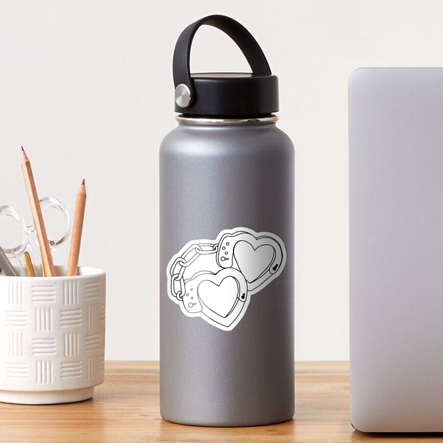 "Love Heart Handcuffs" Sticker for Sale by Ninjakandy | Redbubble