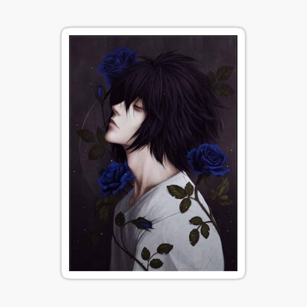 "L from Death Note" Sticker for Sale by piercethevie | Redbubble