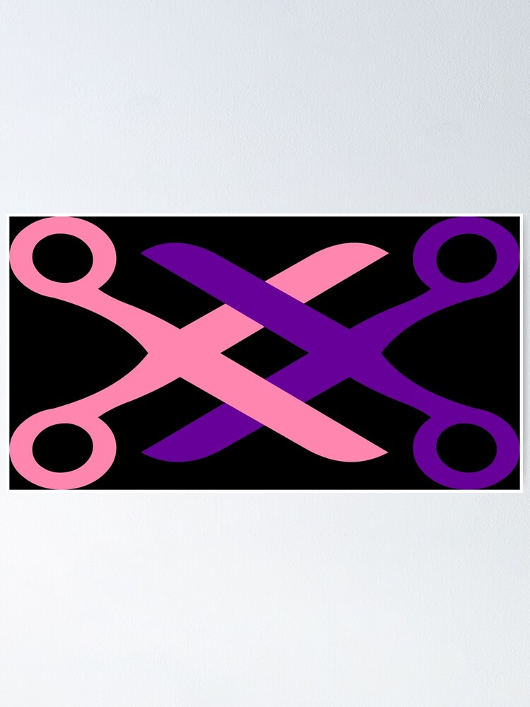 Scissoring Lesbian Pride Poster By Ljaiii Redbubble