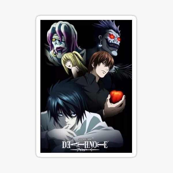 "Characters from Death NOte" Sticker for Sale by piercethevie | Redbubble