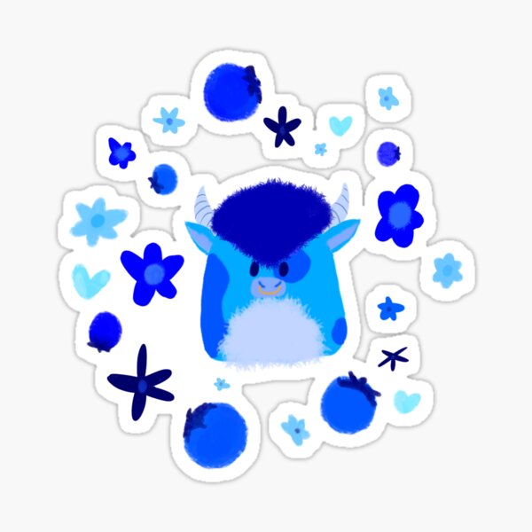 "Blueberry cow!" Sticker for Sale by Hiphipbees | Redbubble