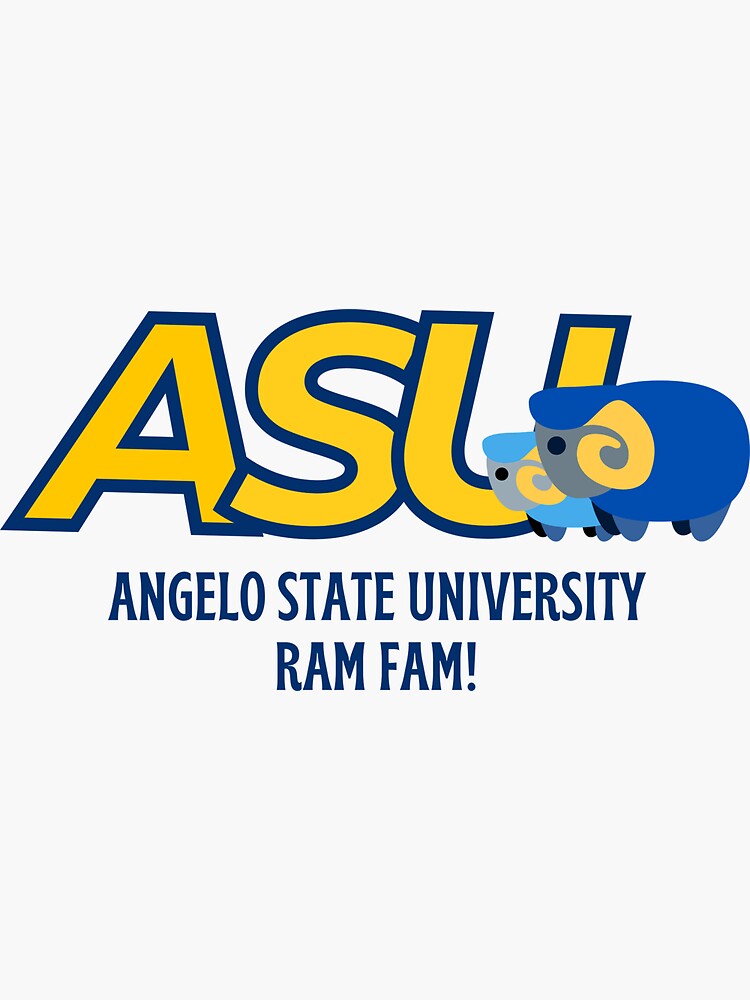 "Angelo State University- Ram Fam!" Sticker for Sale by Vee2TheTee ...