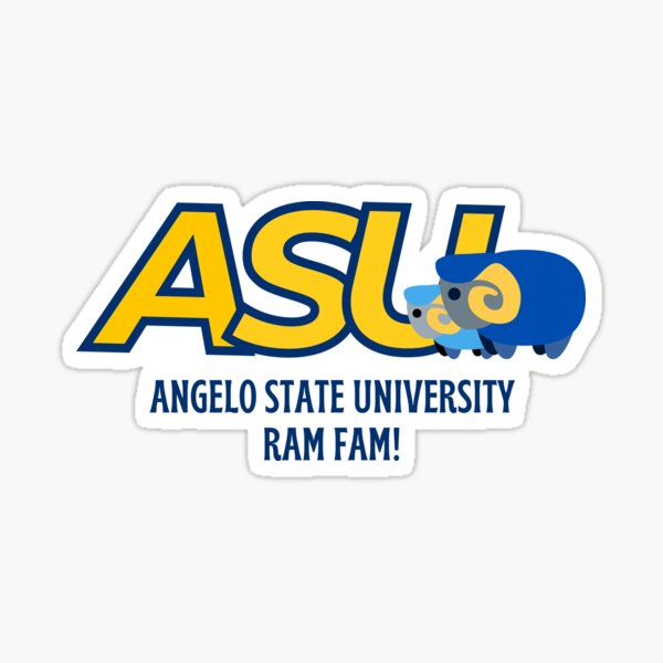 "Angelo State University- Ram Fam!" Sticker for Sale by Vee2TheTee ...