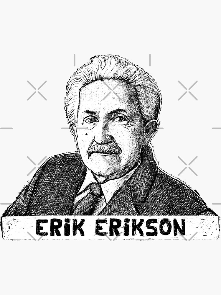 Pegatina for Sale con la obra «Erik Erikson - Pionero de la psicología ...