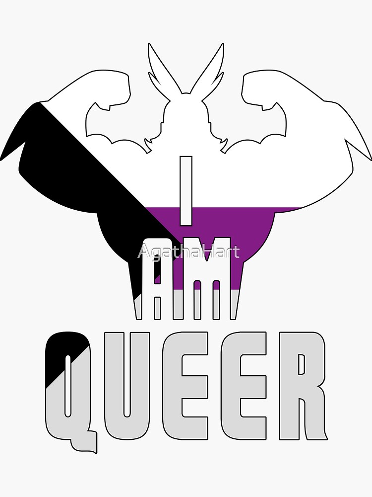 ""I Am Queer!" - All Might Demisexual Pride Flag" Sticker for Sale by ...