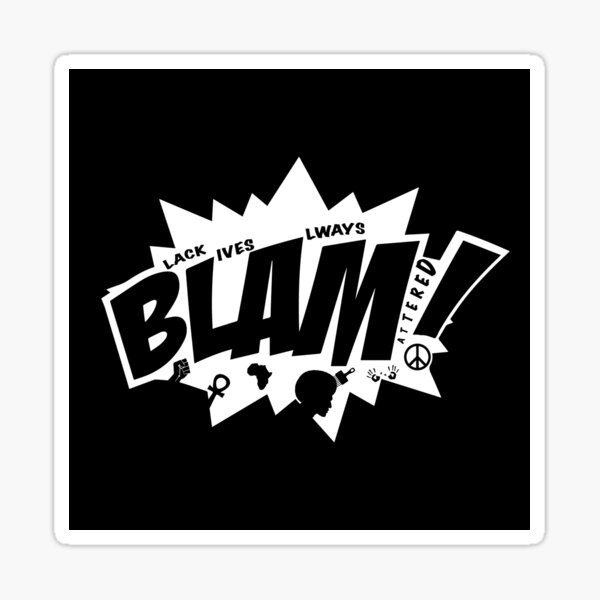 "BLAM" Sticker by jrocjarvis | Redbubble
