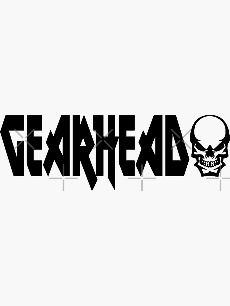 "GEARHEAD" Sticker for Sale by JASCKSHIRTS | Redbubble