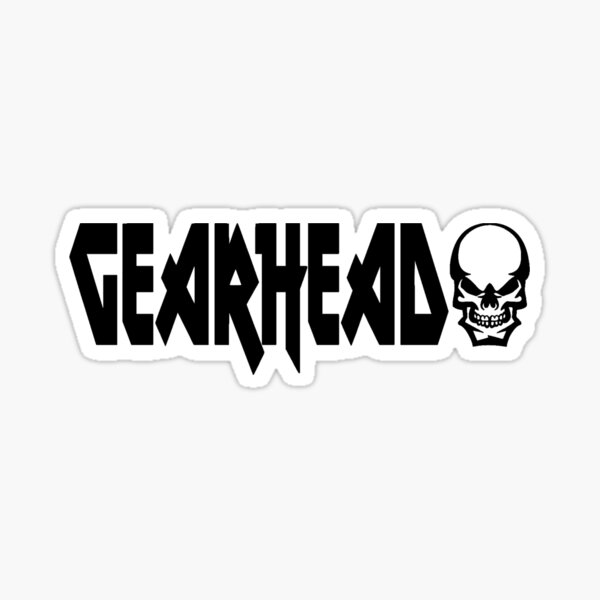 "GEARHEAD" Sticker for Sale by JASCKSHIRTS | Redbubble