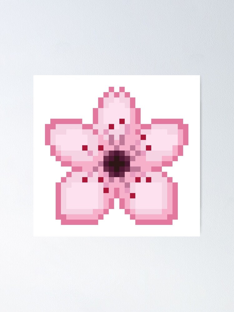 "Cherry Blossom Pixel Art" Poster for Sale by Pixelification | Redbubble
