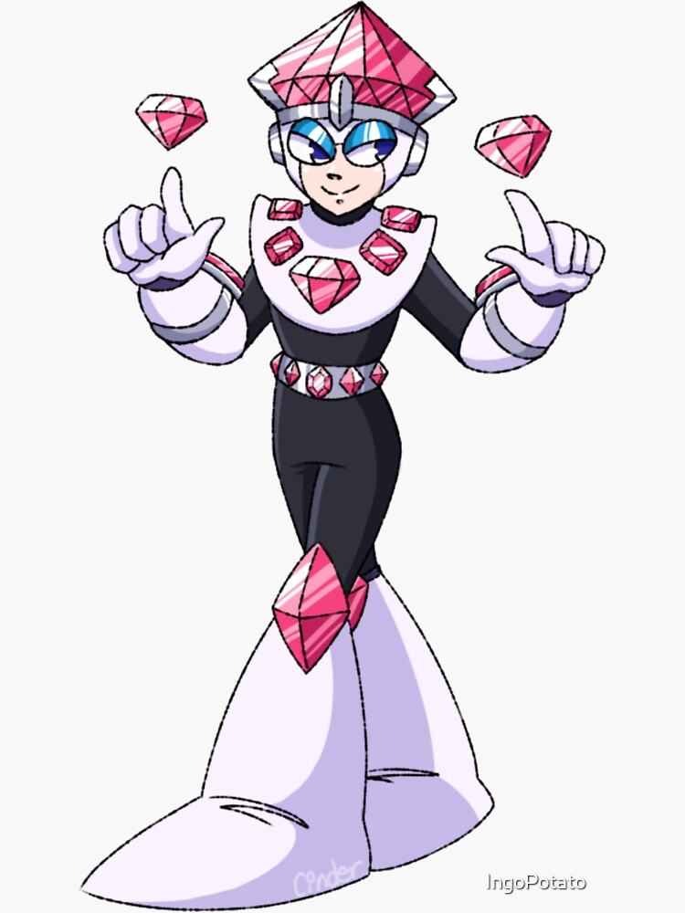 "Jewel Man Mega Man" Sticker for Sale by IngoPotato | Redbubble