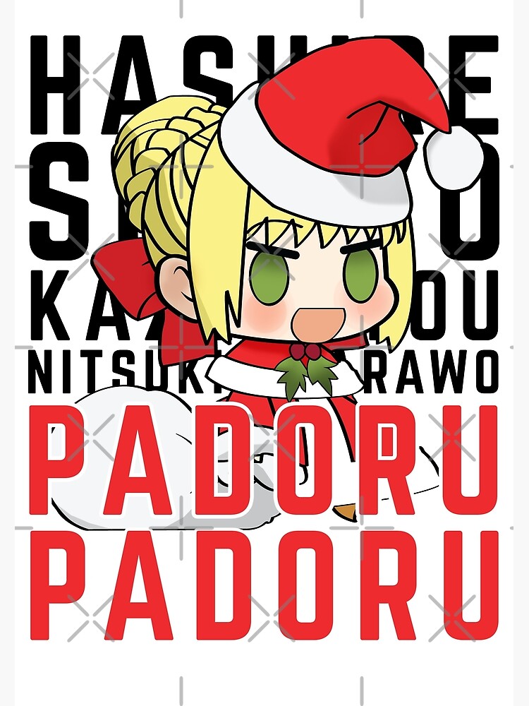 "SABER NERO -CHRISTMAS PADORU PADORU" Poster for Sale by KinzDarell ...