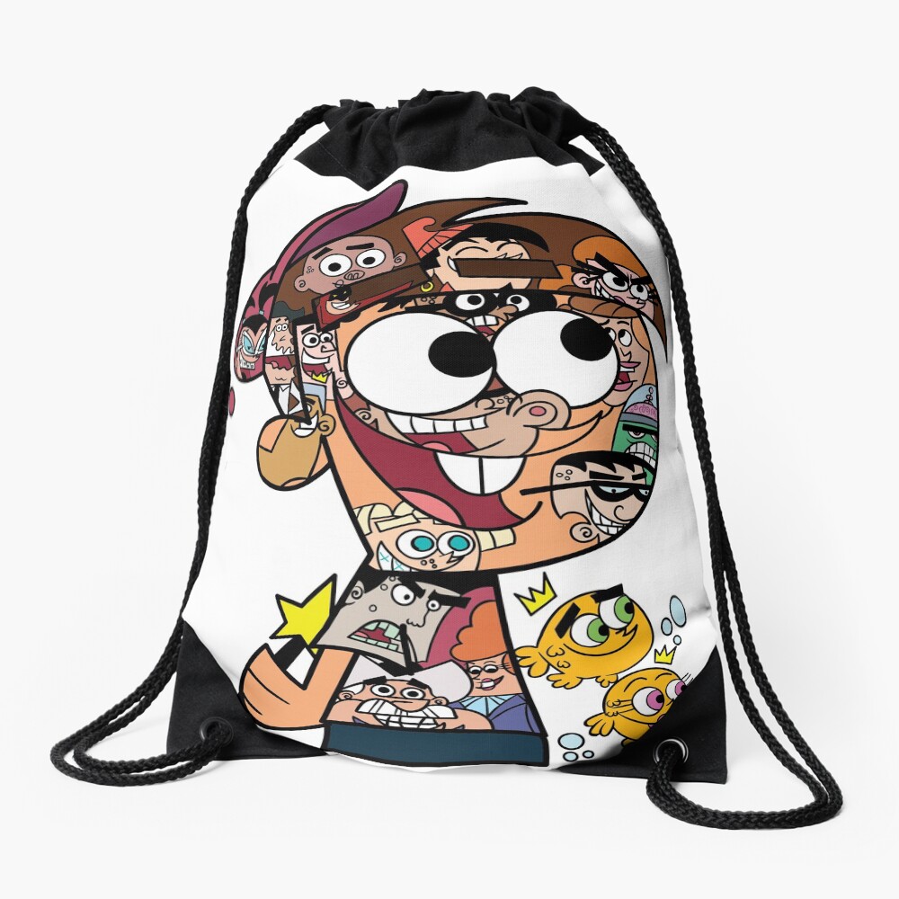 "Timmy Turner Faces" Drawstring Bag for Sale by jrocjarvis | Redbubble