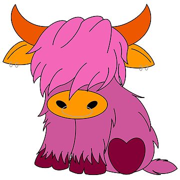 "Lesbian Pride Highland Cow" Sticker for Sale by OrangeRabbitArt ...