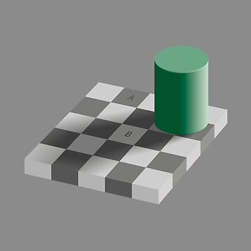 "Checkerboard Shadow Optical Illusion " Sticker for Sale by quackynaut ...