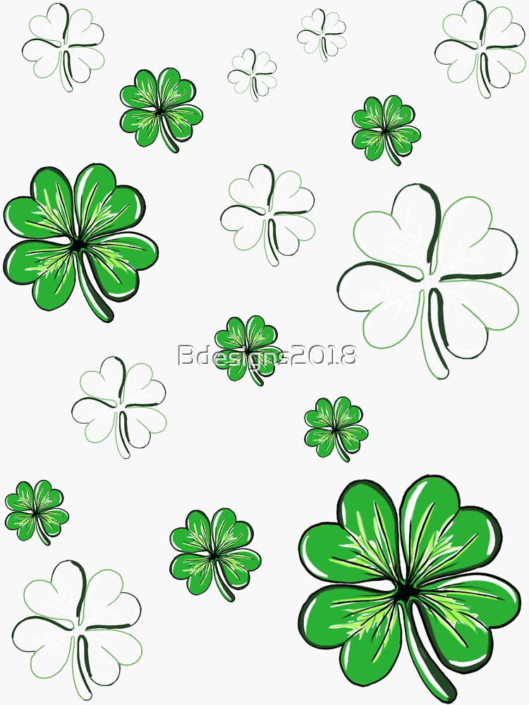"Irish Shamrock - Do I feel Lucky?" Sticker for Sale by Bdesigns2018 ...